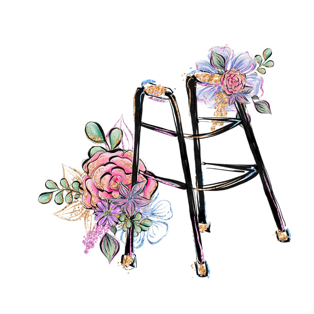 Floral Walker Sticker – Disability Creations